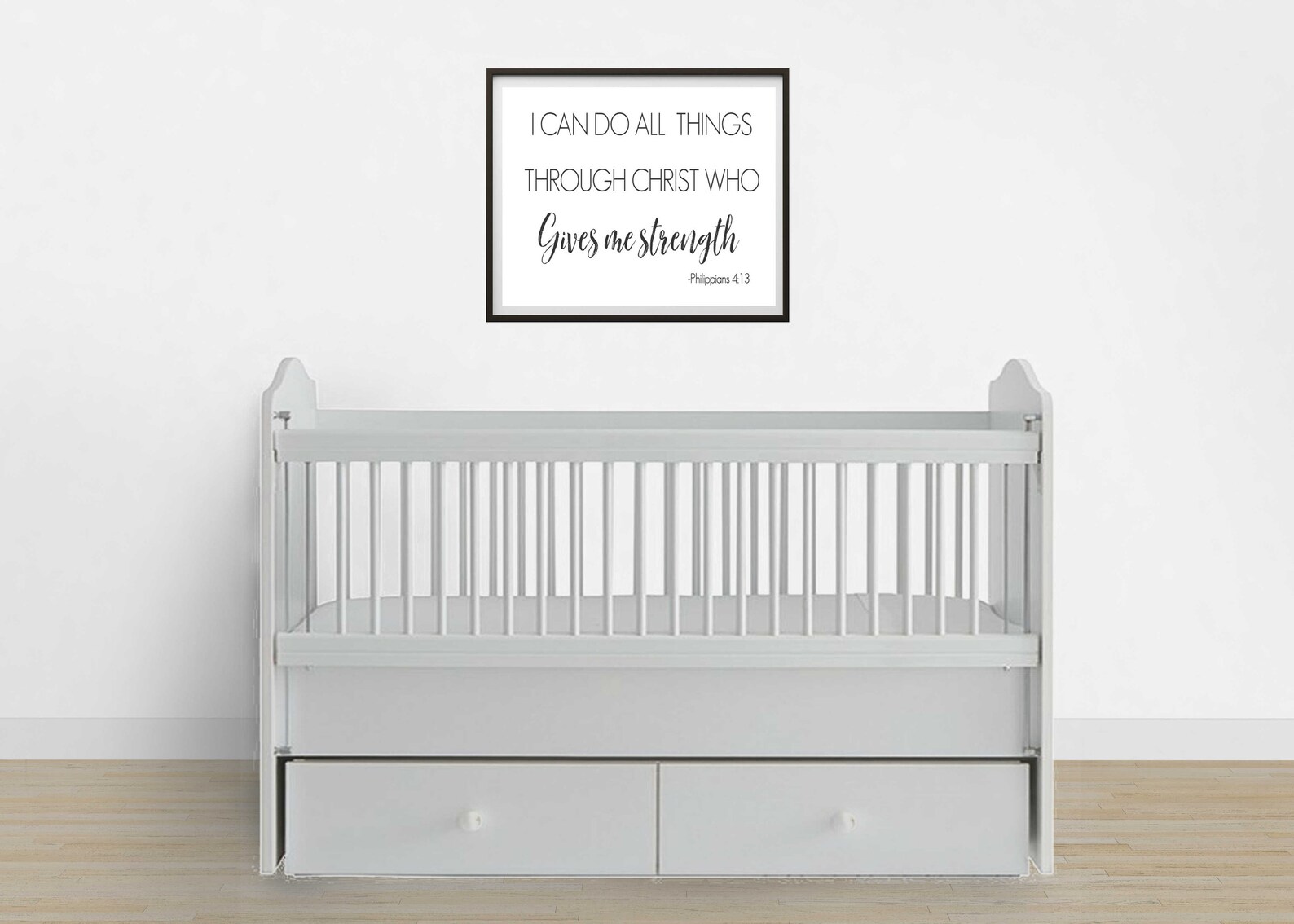 I Can Do All Things, Scripture Wall Art, Baby Shower Gift, Philippians ...
