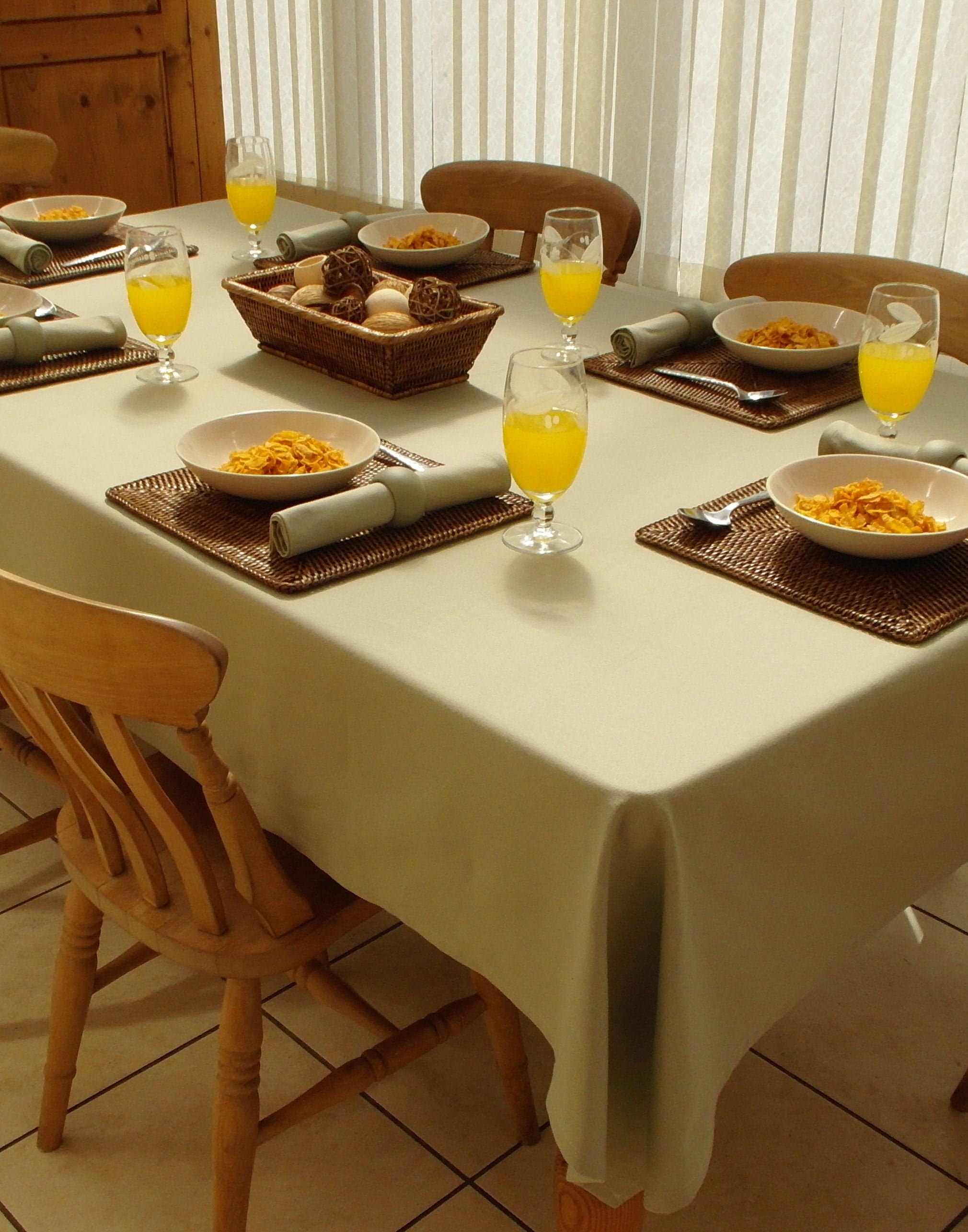 Cotton Collection Sage Rectangle Tablecloth - Etsy Denmark