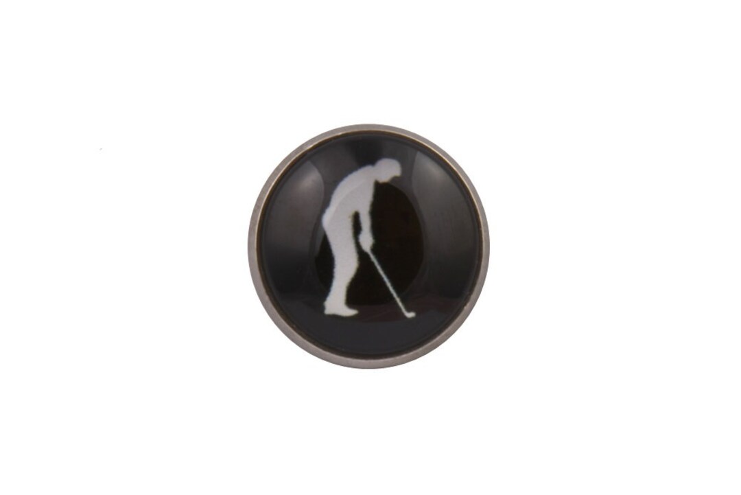 Golf Putt Lapel Pin Cool Suit Golfing Mens Black White Sport Glass ...
