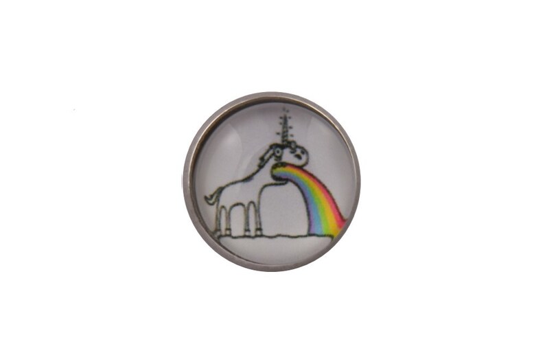 Sick Rainbow Unicorn Lapel Pin Cool Suit Animal Pet Glass Exclusive ...