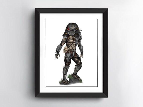 Predator Art Print A4 Size Hand Drawn Illustration | Etsy