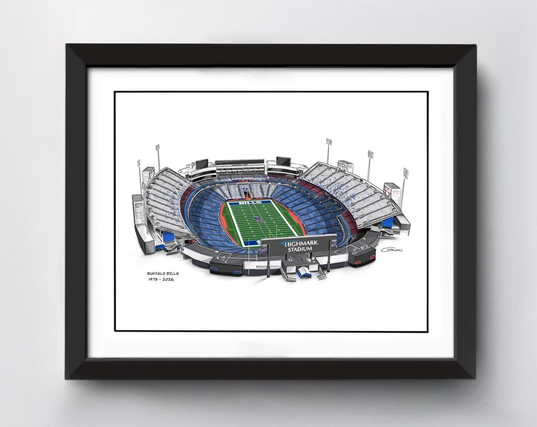 Highmark Stadium Art Print | Buffalo Bills | Football Gift | Football ...
