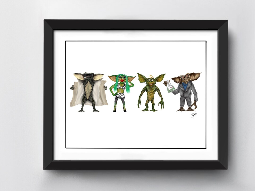 Gremlins Art Print A4 Size Hand Drawn Illustration - Etsy