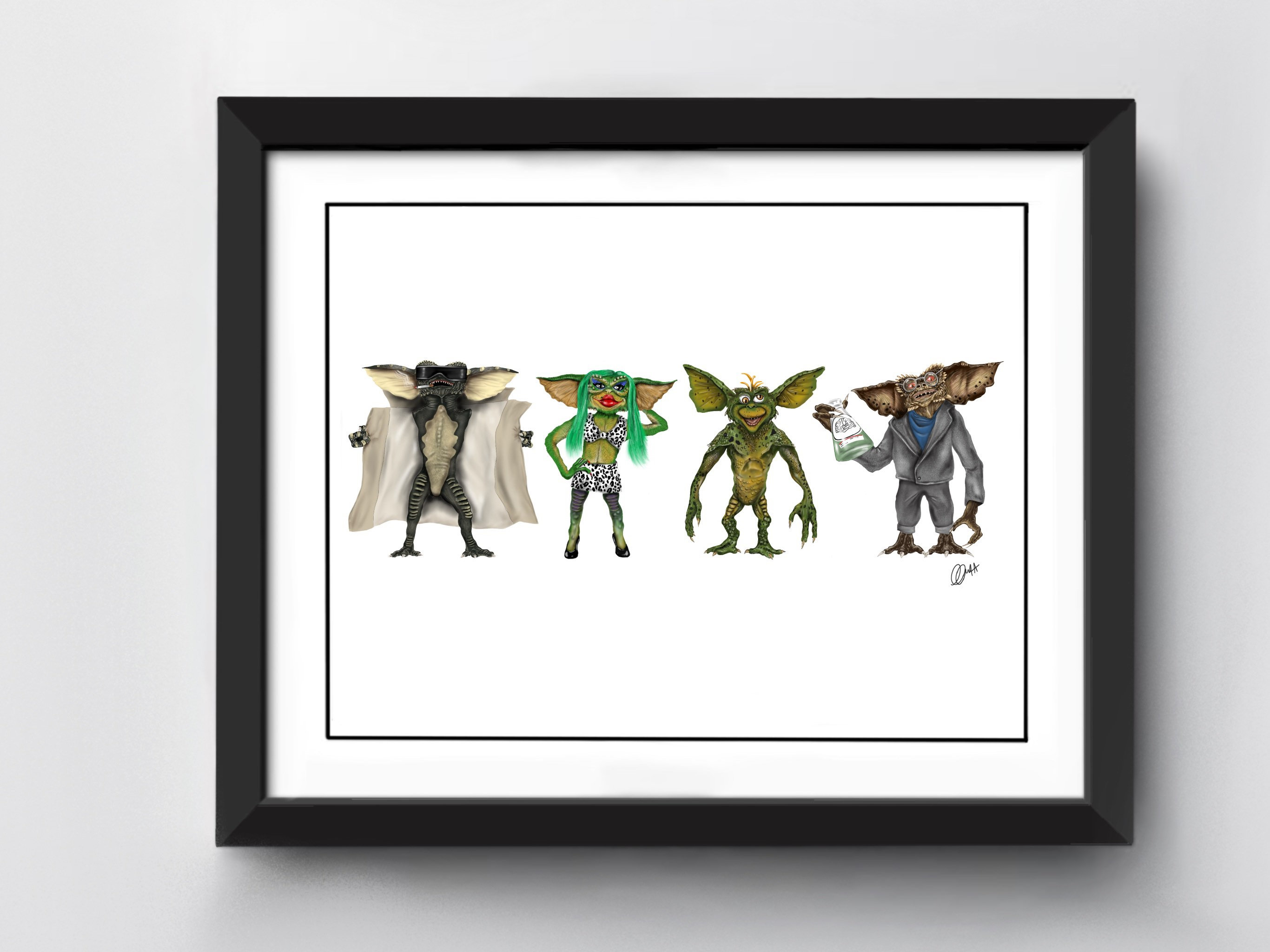 Gremlins Art Print A4 Size Hand Drawn Illustration - Etsy