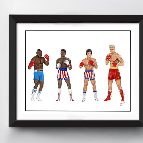 Rocky Art Print A4 Size Rocky Balboa Adonis Creed Ivan | Etsy