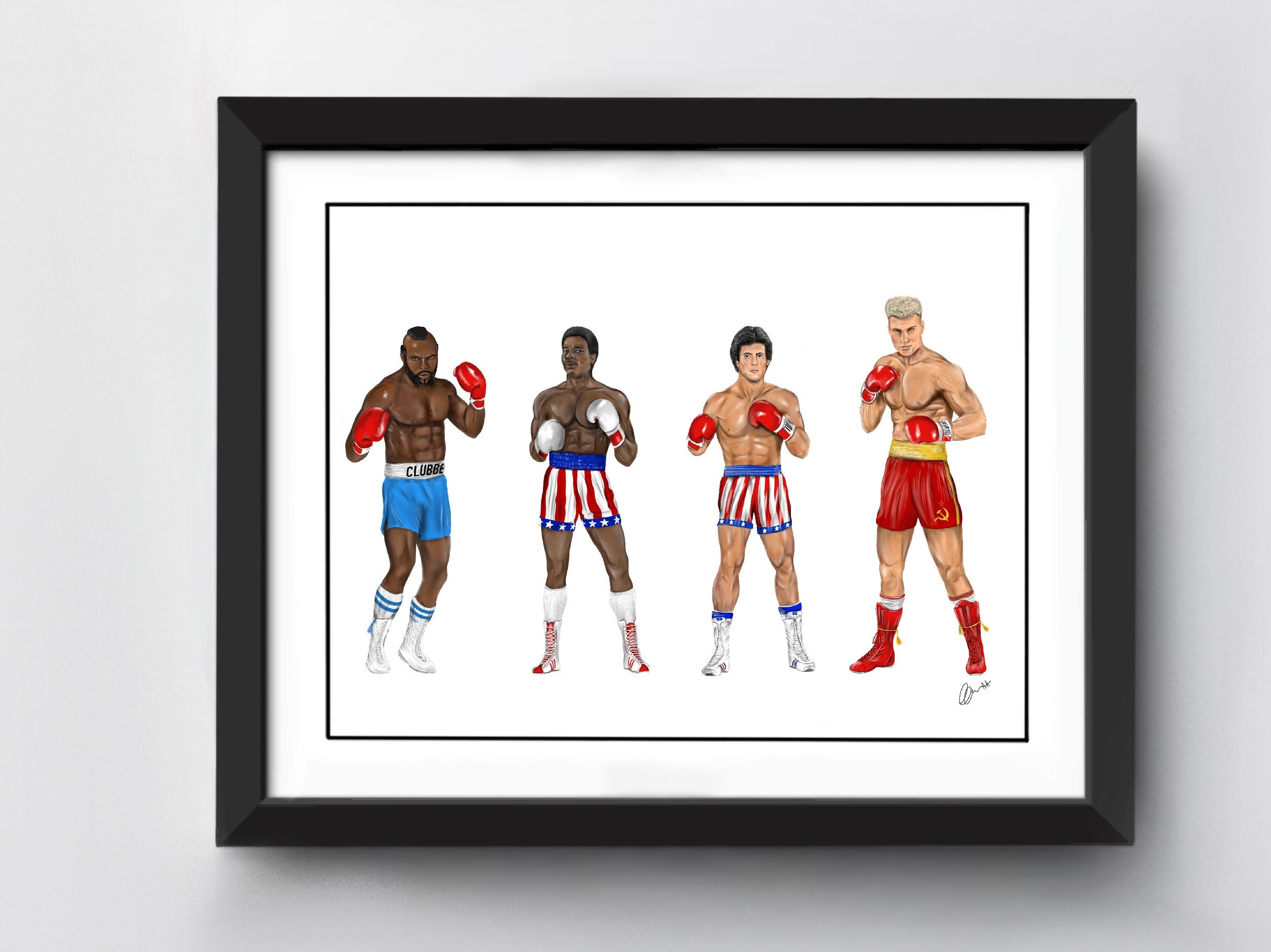 Rocky Art Print / Tamaño A4 / Rocky Balboa / Adonis Creed / Ivan Drago ...