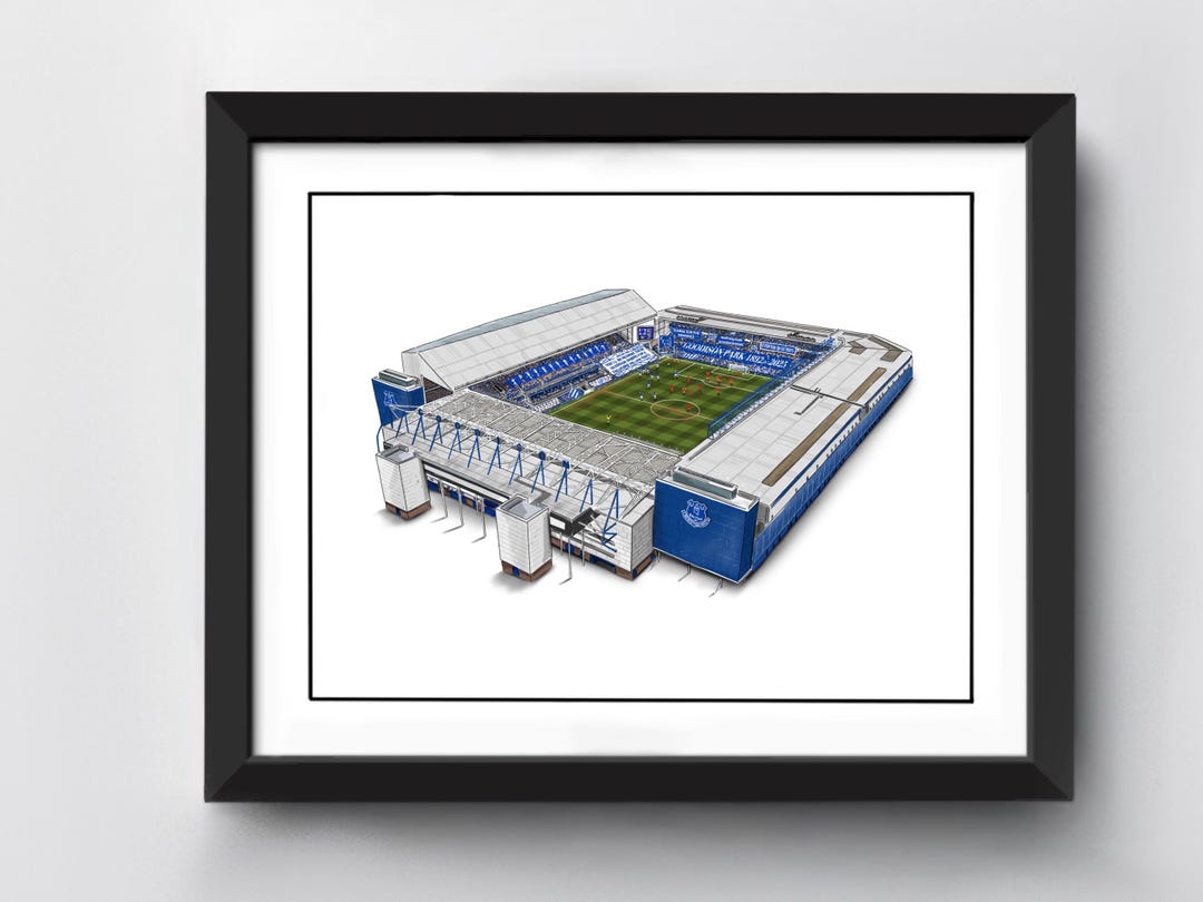 Goodison Park Stadium Art Print | Everton | Football Prints | Soccer ...