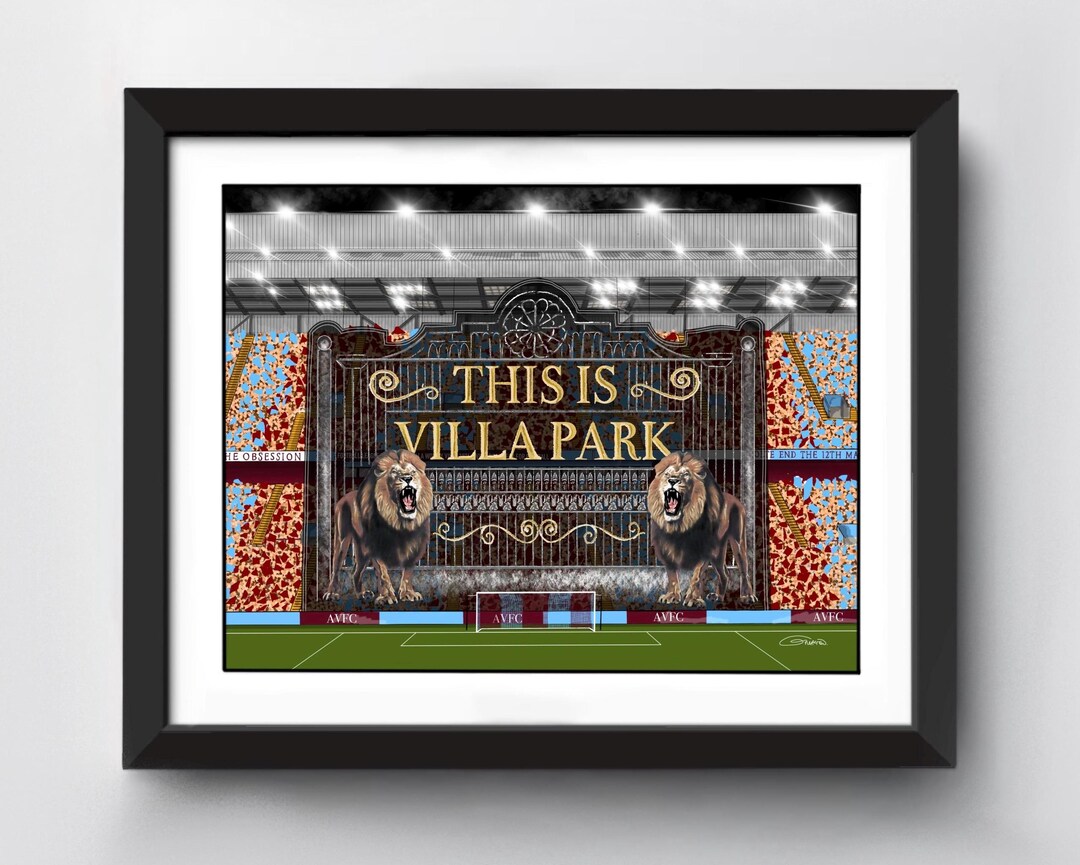 Aston Villa Tifo Art Print | Villa Park Stadium | Football Art ...