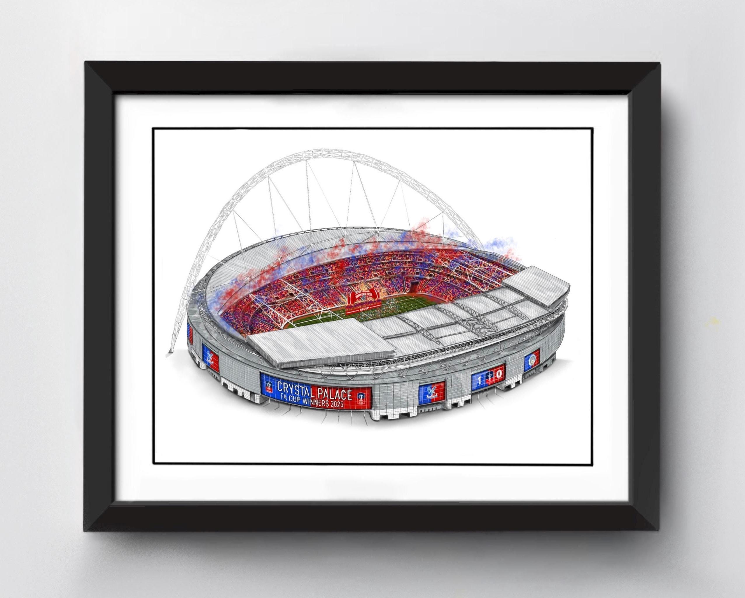 Crystal Palace FA Cup Winners Wembley Art Print | FA Cup Final Winners ...