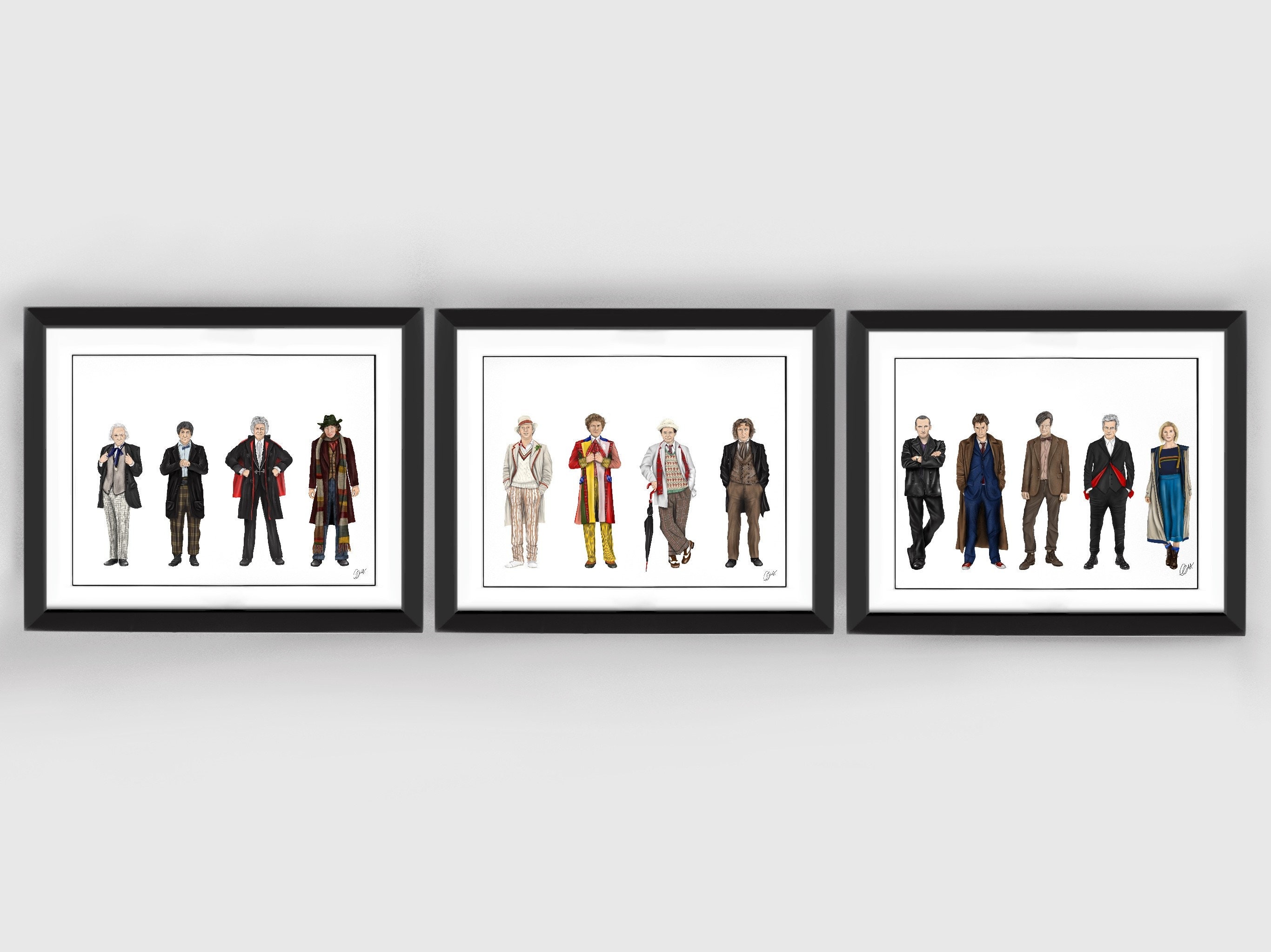 Doctor Who Art Prints A4 Size Set of 3 Prints All 13 - Etsy UK