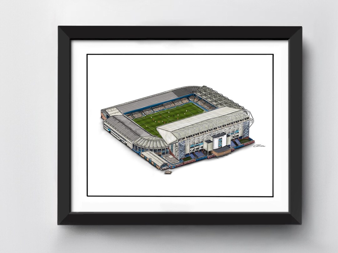 Elland Road Stadium Art Print | Football Gift | Football Fan Art ...
