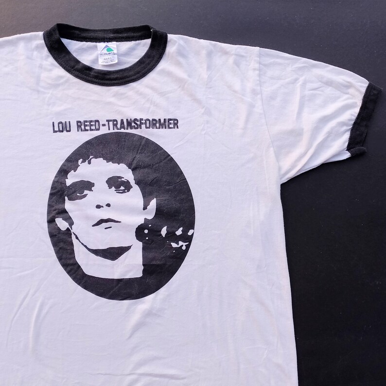 Vintage 2000's Lou Reed Transformer Ringer T Shirt Size L W 22 X L 27 ...
