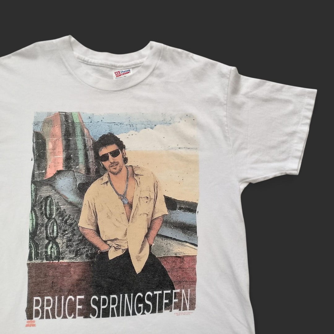 Vintage 1992 Bruce Springsteen Lucky Town Album Promo Band T Shirt Size ...