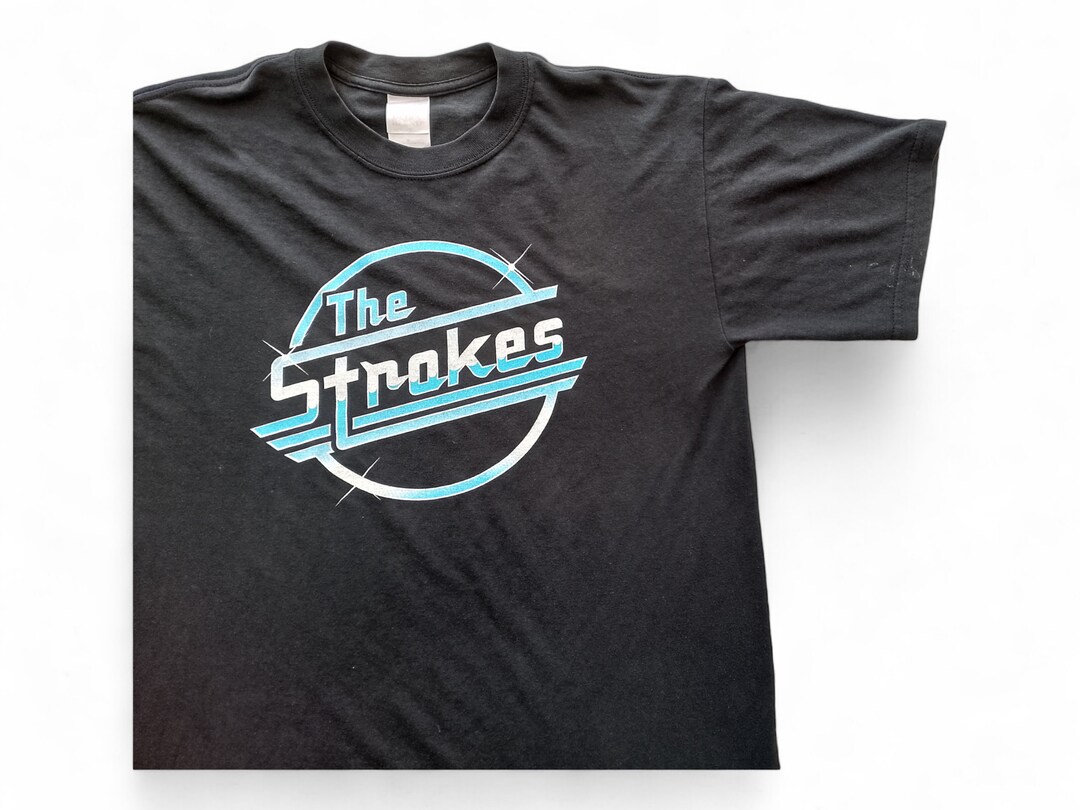Vintage 2000's the Strokes Band Logo T Shirt Size M (W 20 X L 28.5) - Etsy