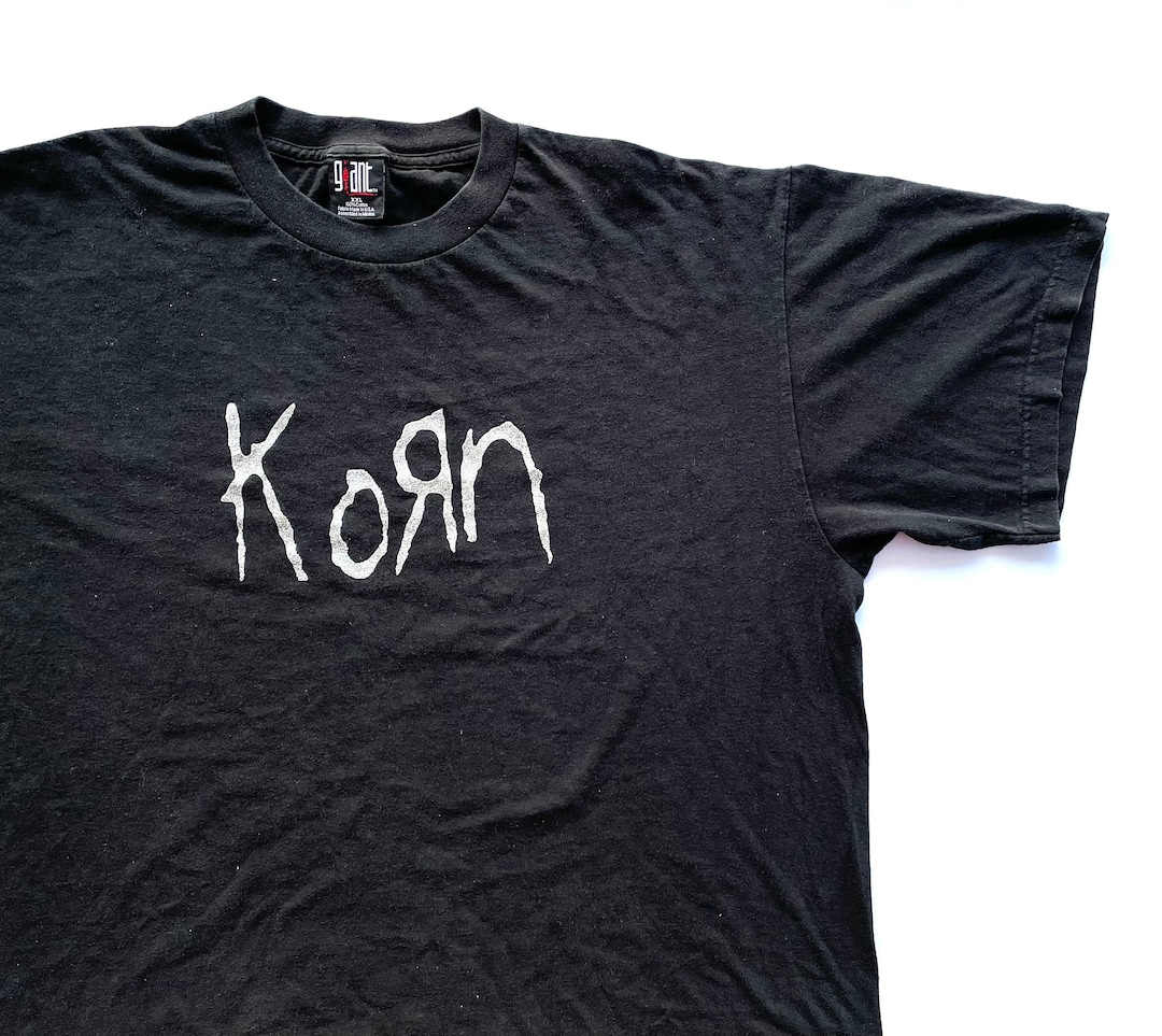 Vintage 90's Korn Band Logo T Shirt Size 2XL (W 26.5 X L 30) - Etsy