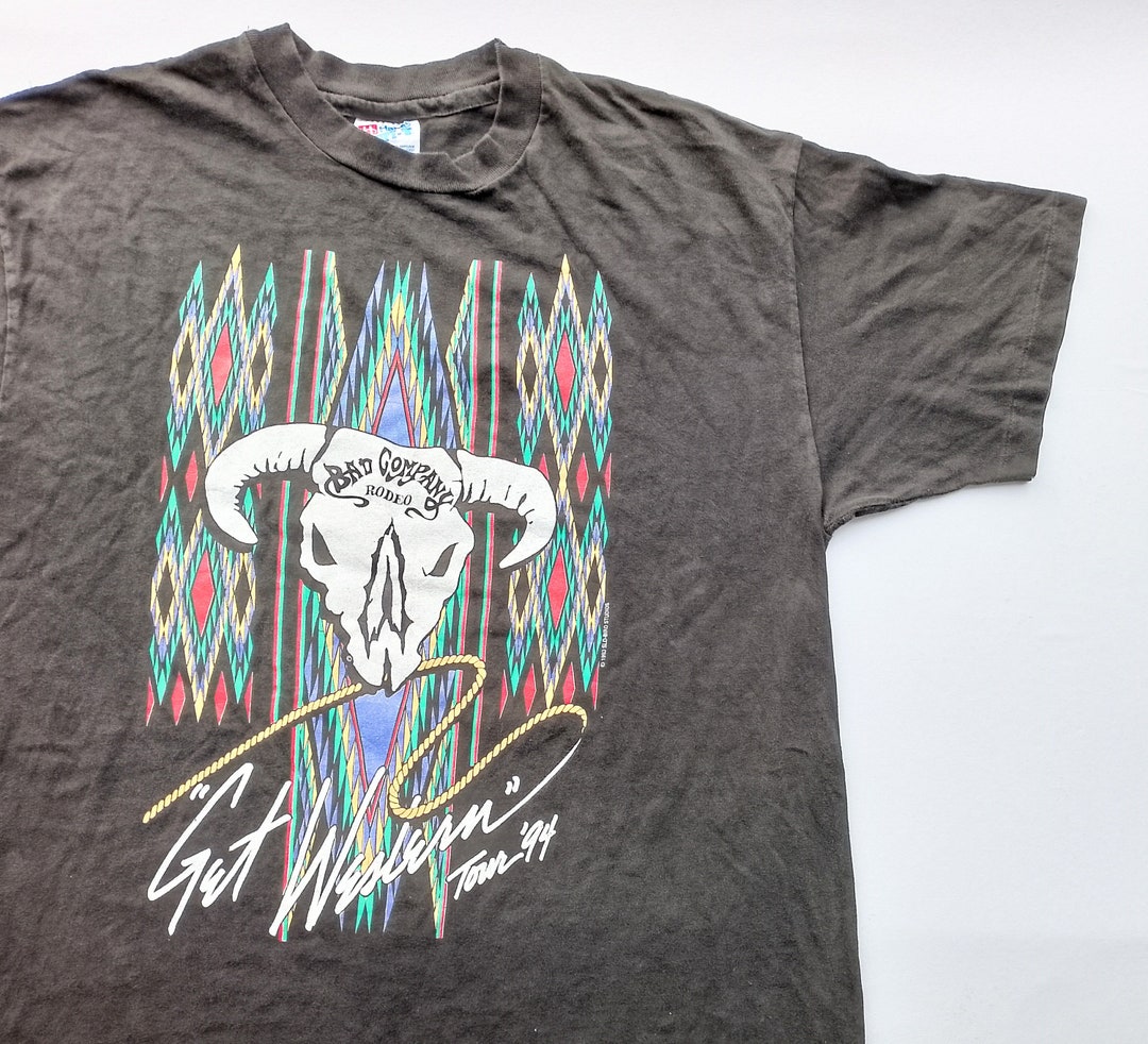 Vintage 1994 Bad Company Rodeo Get Western Tour T Shirt Size L - Etsy