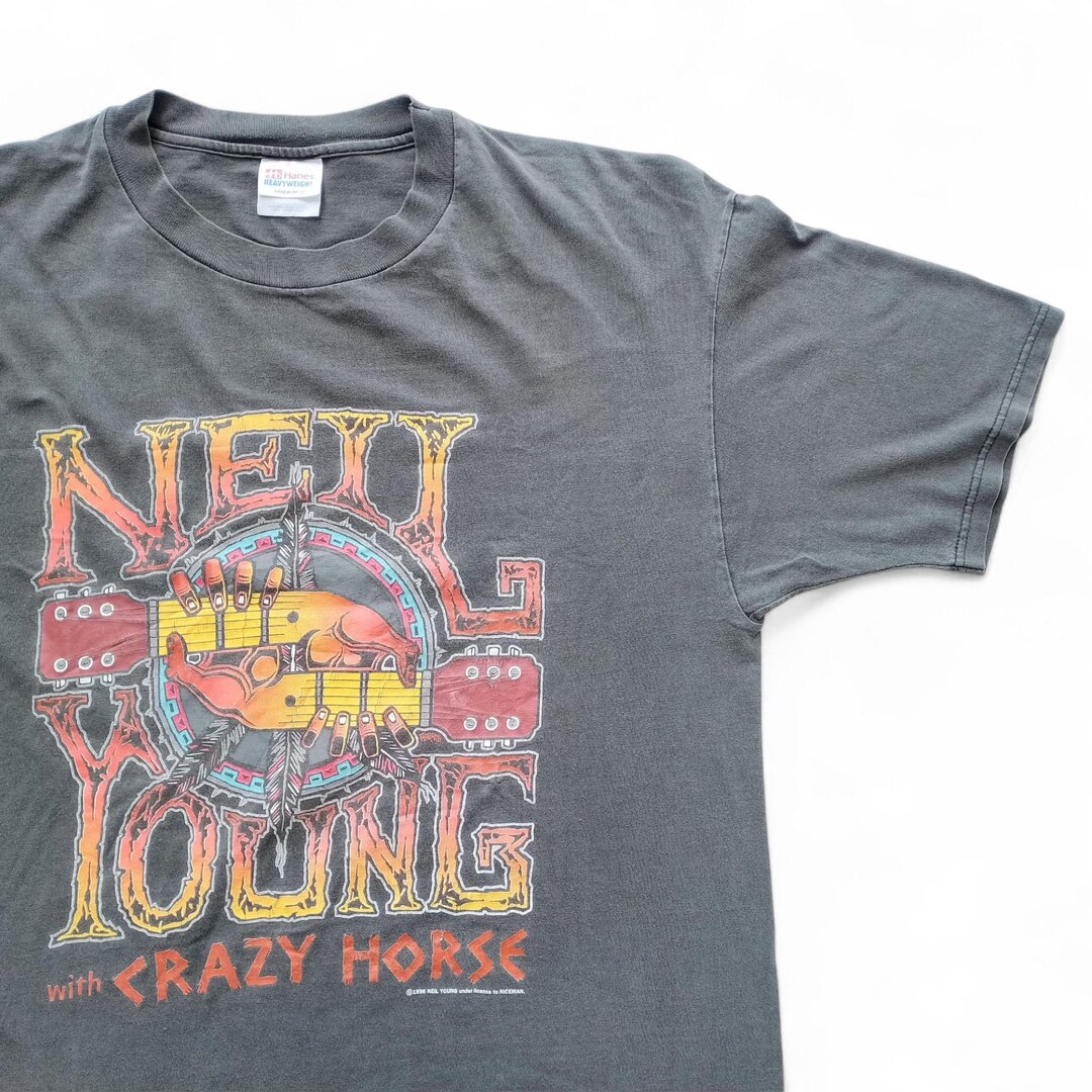Vintage 1996 Neil Young With Crazy Horse Broken Arrow 96 97 Tour T ...