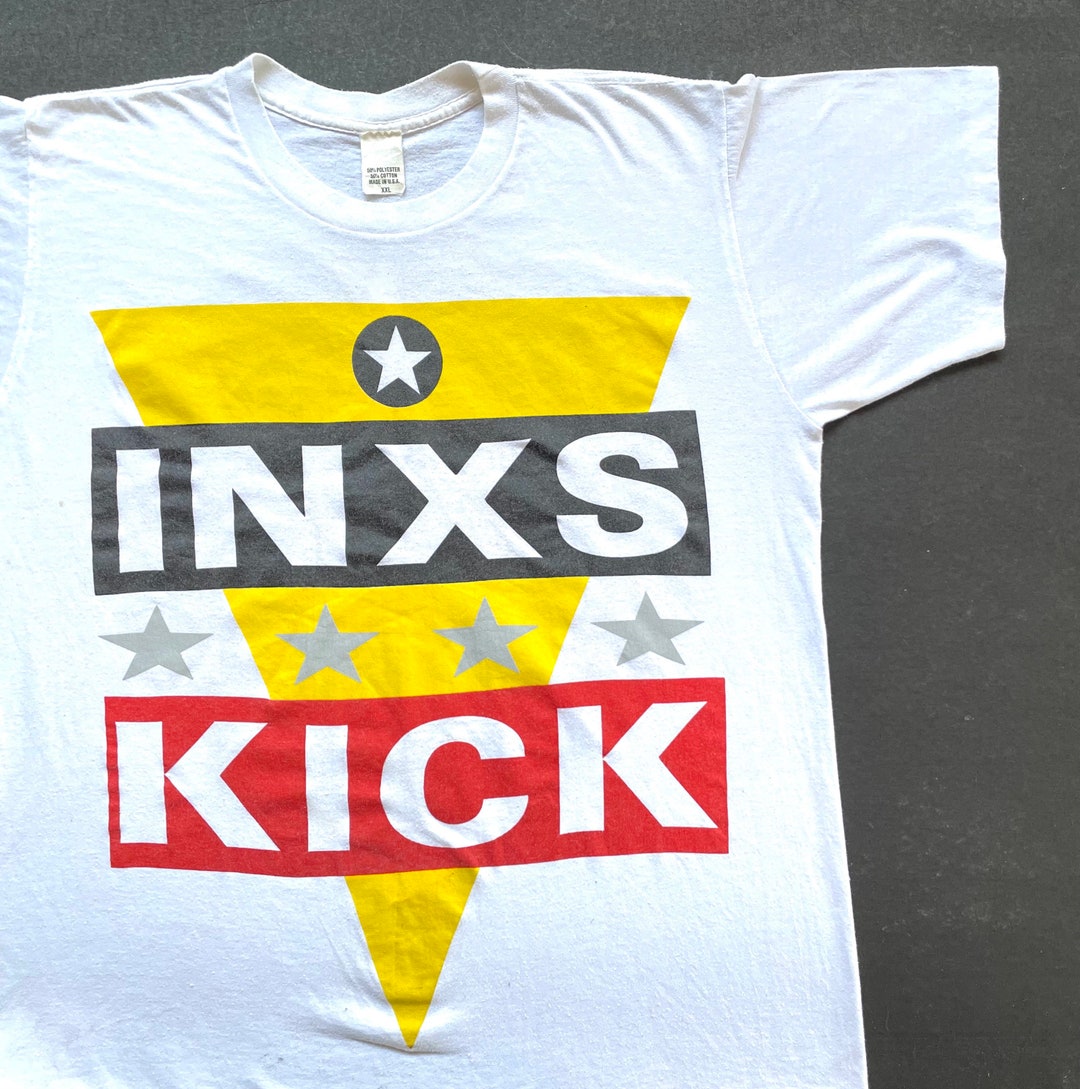 Vintage 1988 INXS Kick off Tour America 1988 T Shirt Size 2XL (W 22.5 X ...