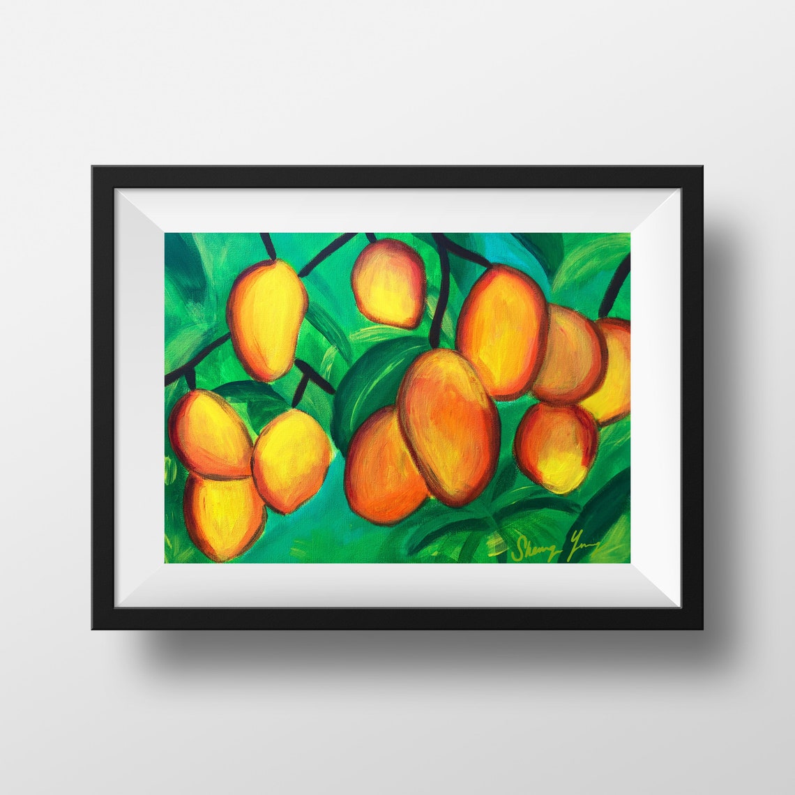Mango Art Prints Jamaican Kitchen Artwork Tropical Fruits - Etsy