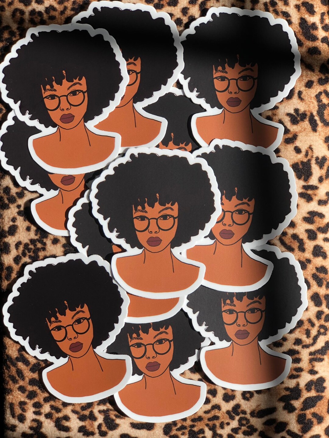 Black Woman Afro Stickers for Scrapbooks, Laptops, Bullet Journals, and ...