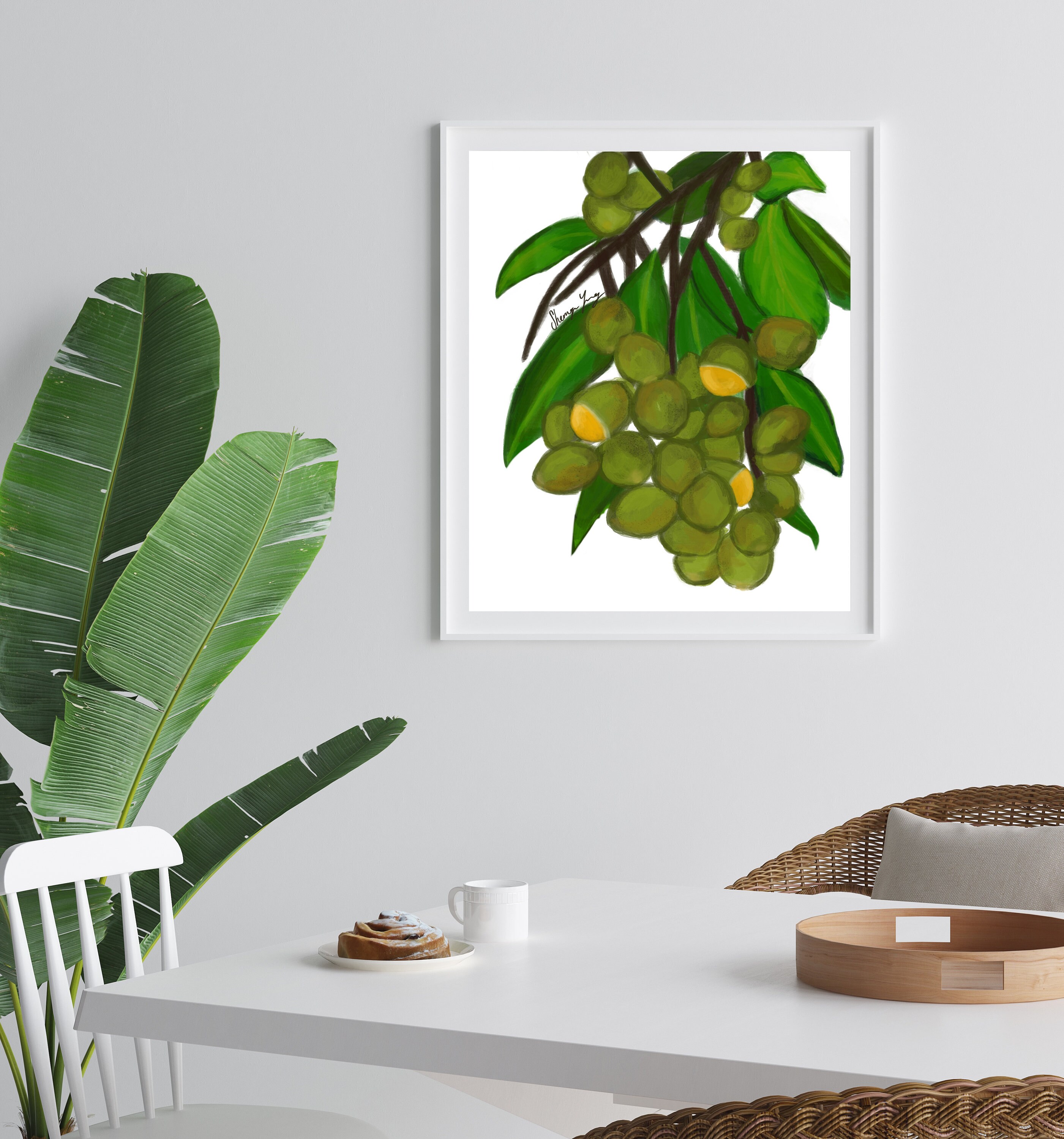 Guinep Art Print: Jamaican Kitchen Decor, Exotic Fruit Illustration - Etsy