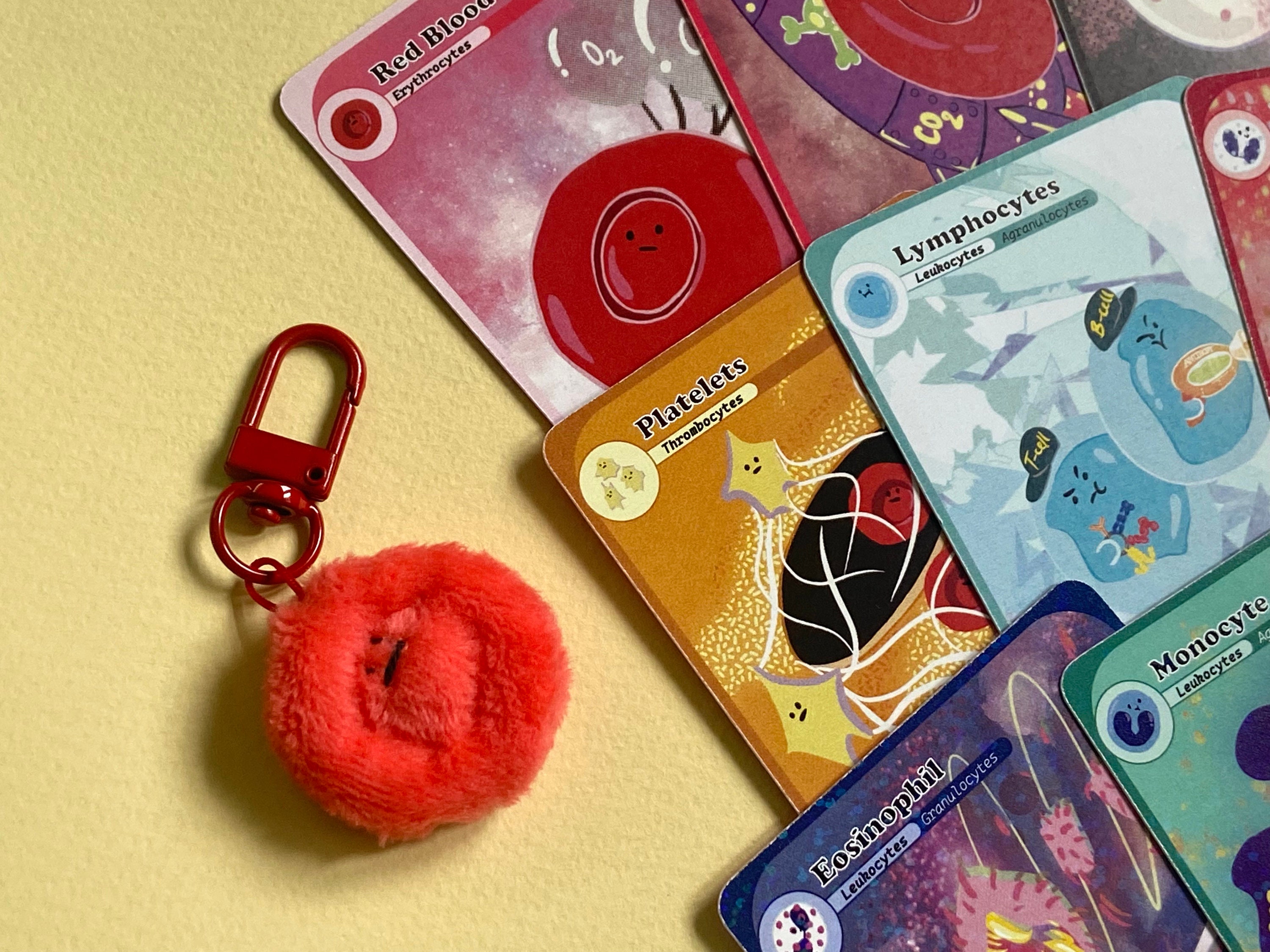 Blood Cells Keychain Collection With Random Card - Etsy