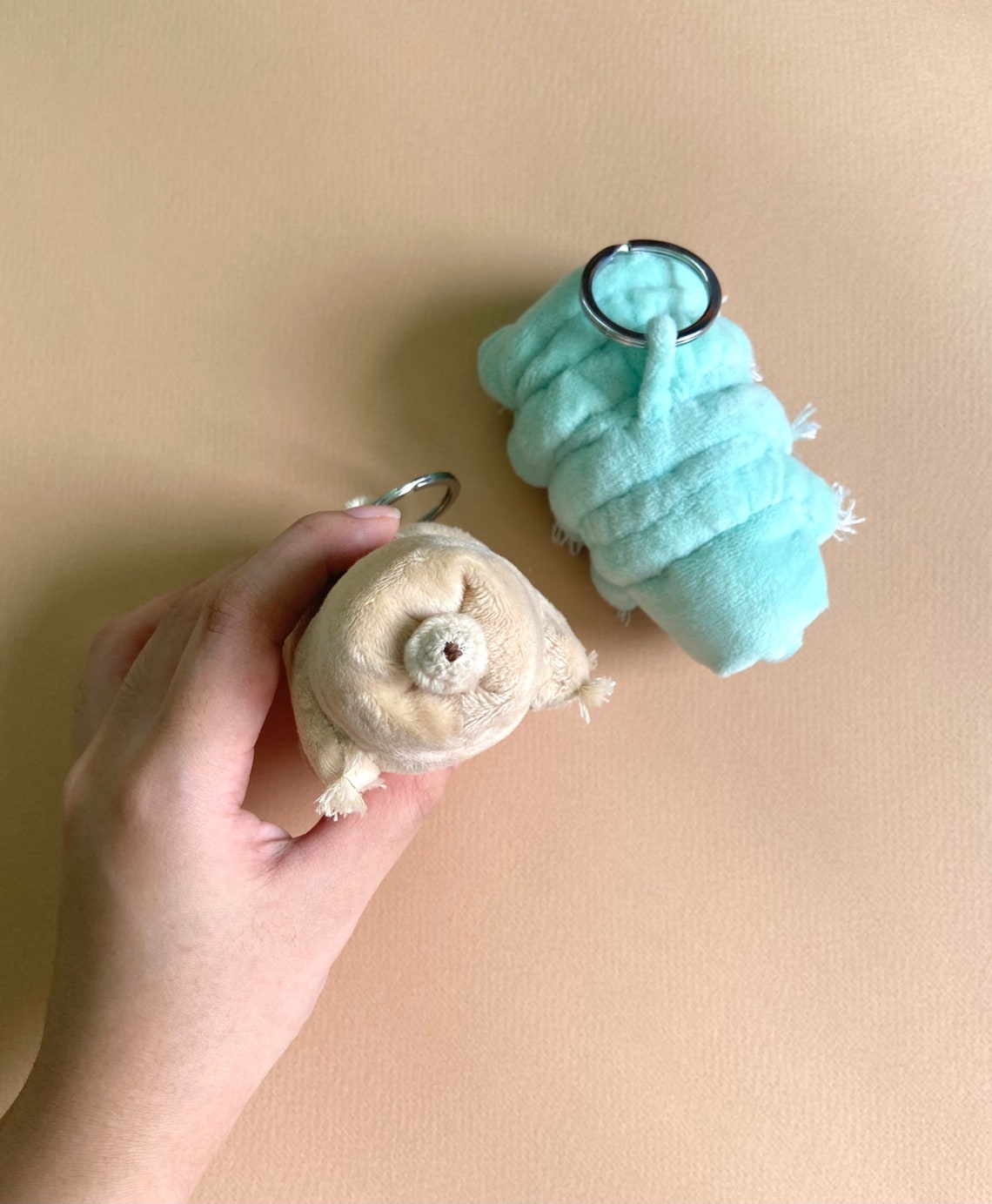 Tardigrade/water Bear Handmade Plushie Keychain - Etsy