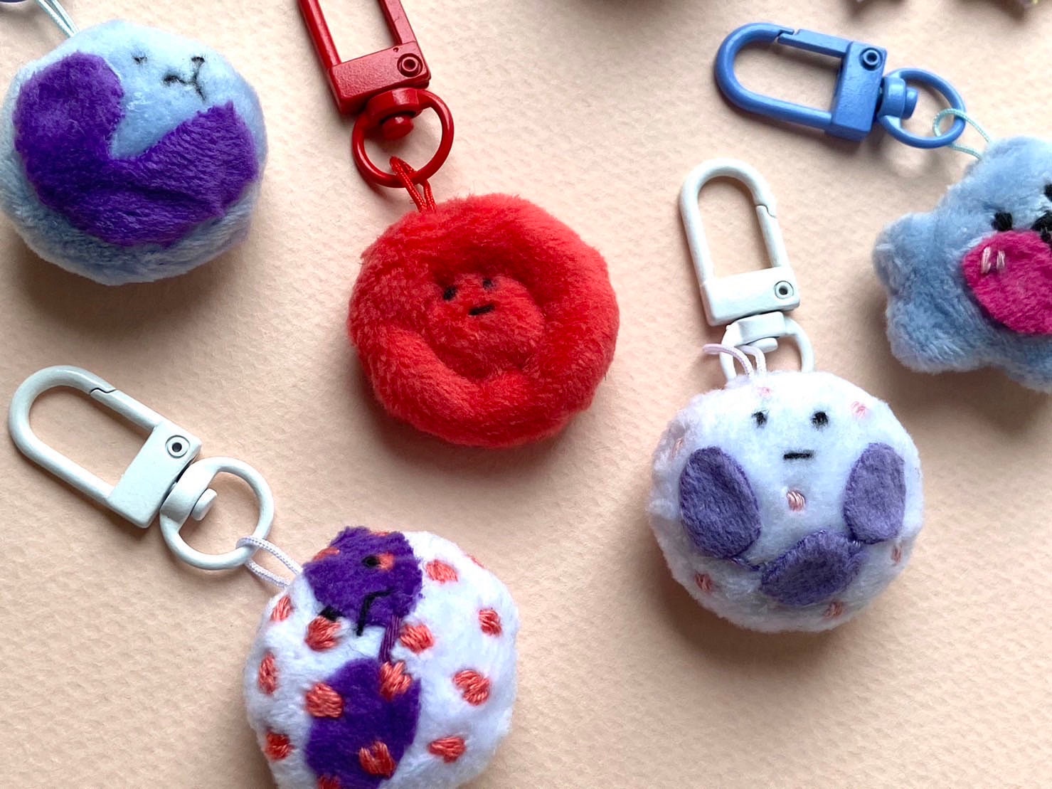 Blood Cells Keychain Collection With Random Card - Etsy