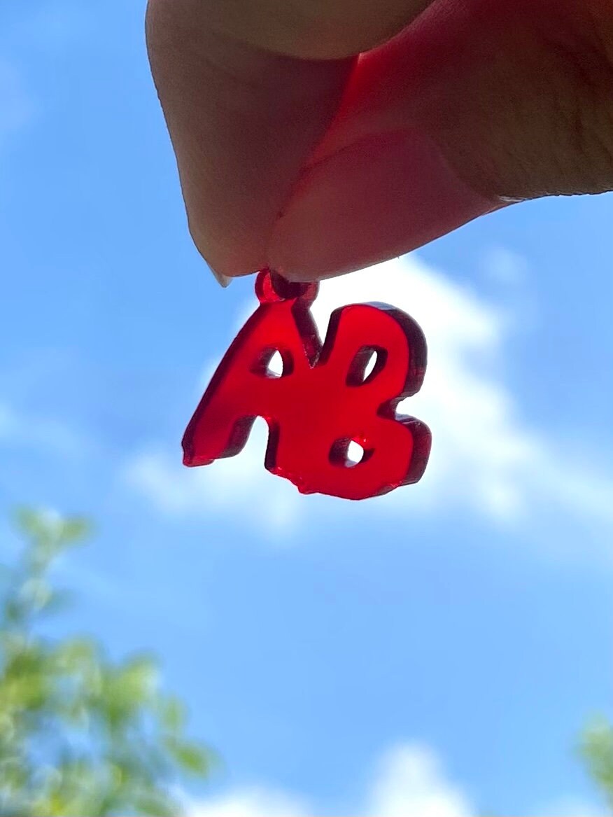 Red Blood Cell Keychain With Blood Type Charm - Etsy