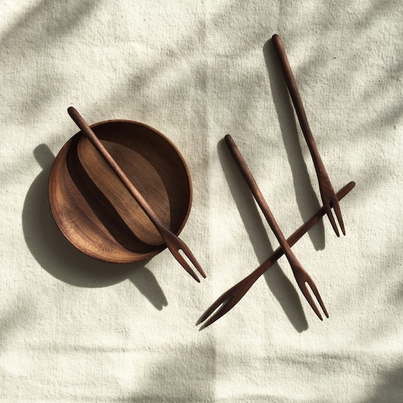 Handcrafted Wooden Fork | Etsy