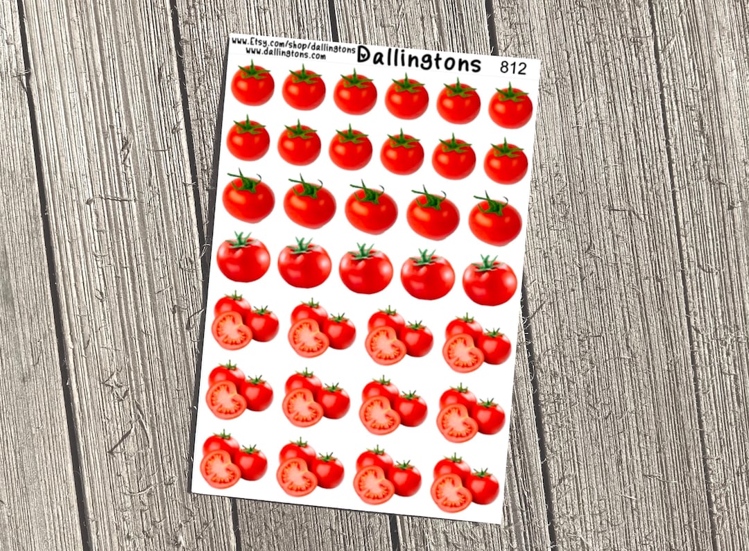 Tomatoes (#812) - Tiny Stickers for Books and Planners - Etsy
