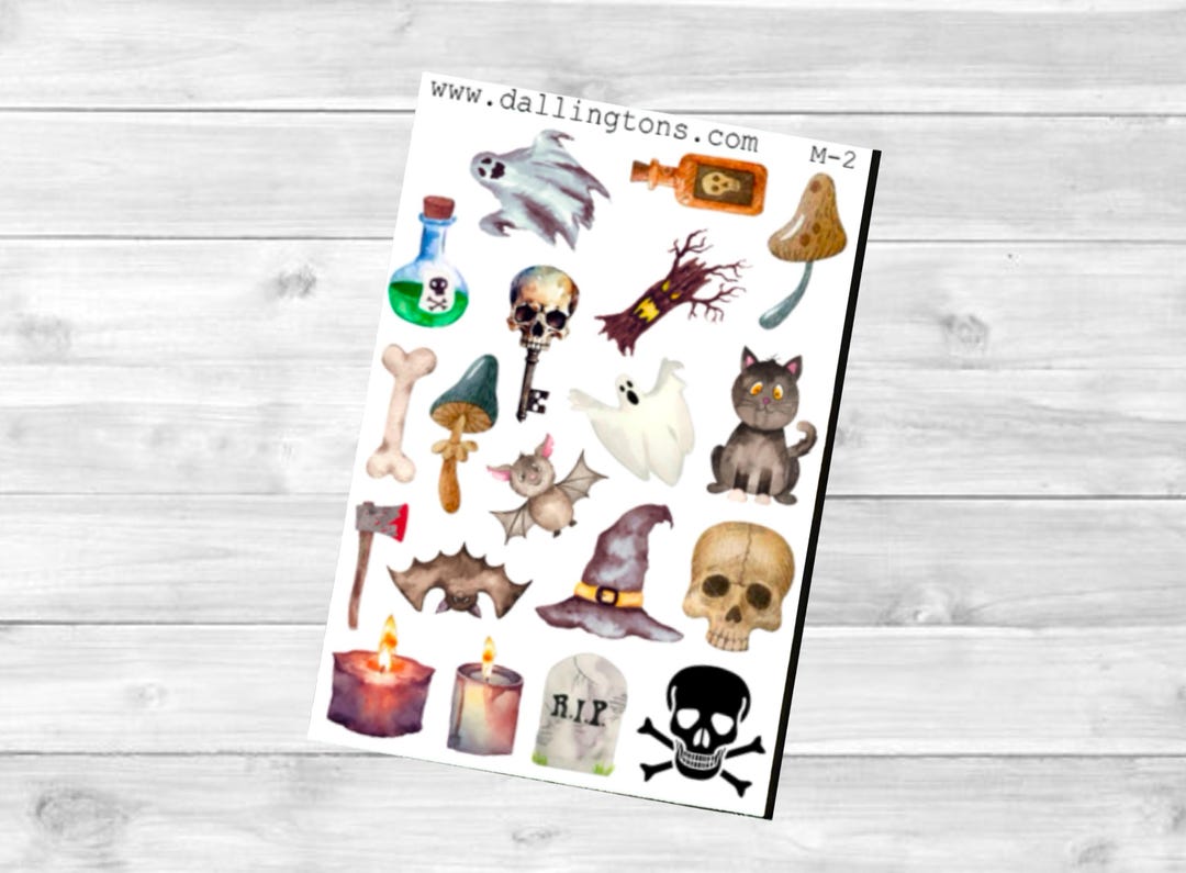Spooky (M-2) - Mini Sheets Stickers for Books and Planners - Etsy