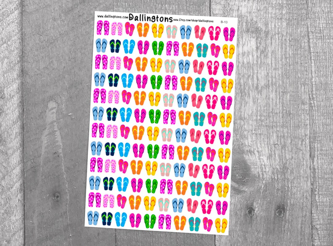 Sandals (B-13) - Stickers for Books and Planners, Sticker Sheets ...