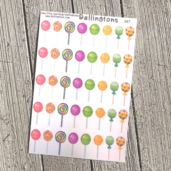 Lollipop Stickers - Etsy