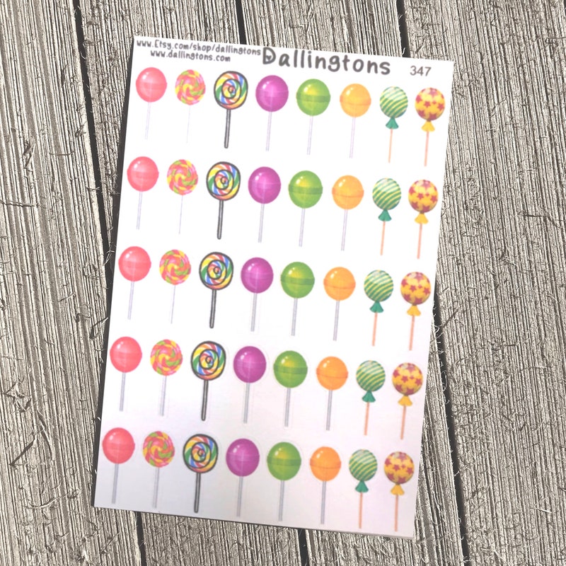 Lollipop Stickers - Etsy