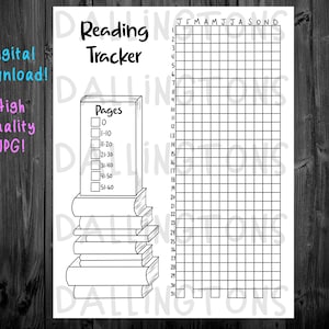 Reading Tracker Yearly Reading Tracker Reading Pages Tracker Printable ...