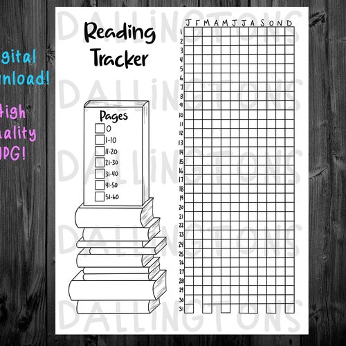 Yearly Reading Tracker - Etsy