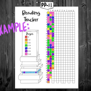 Reading Tracker Yearly Reading Tracker Reading Pages Tracker Printable ...