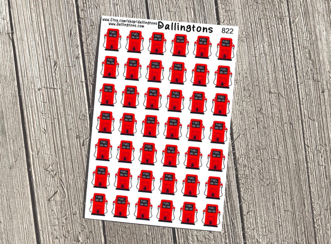 Gas Pumps (#822) - Tiny Stickers for Books and Planners - Etsy