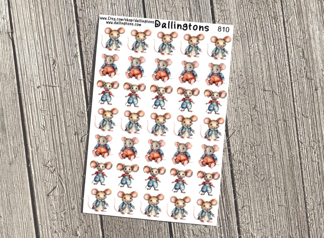Mice Stickers (#810) - Tiny Stickers for Books and Planners - Etsy