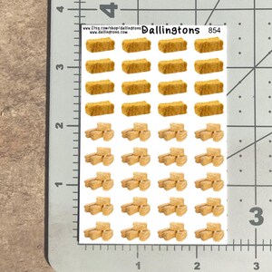 Hay Bale (#854) - Tiny Stickers for Books and Planners - Etsy