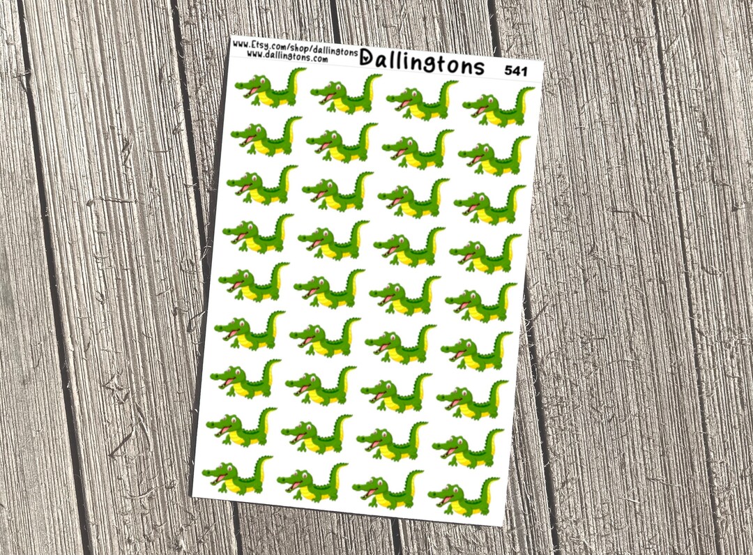 Alligator (#541) - Tiny Stickers for Books and Planners - Etsy