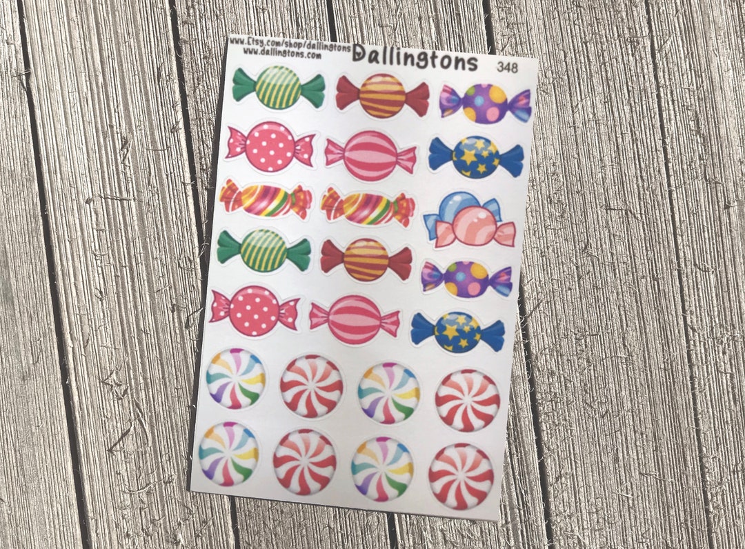 Candies (#348) - Tiny Stickers for Books and Planners - Etsy