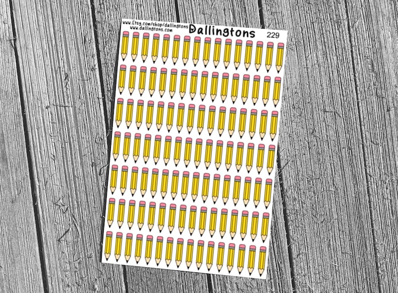 Pencils (#229) - Stickers for Books, Scrapbooks, Planners, Cards ...