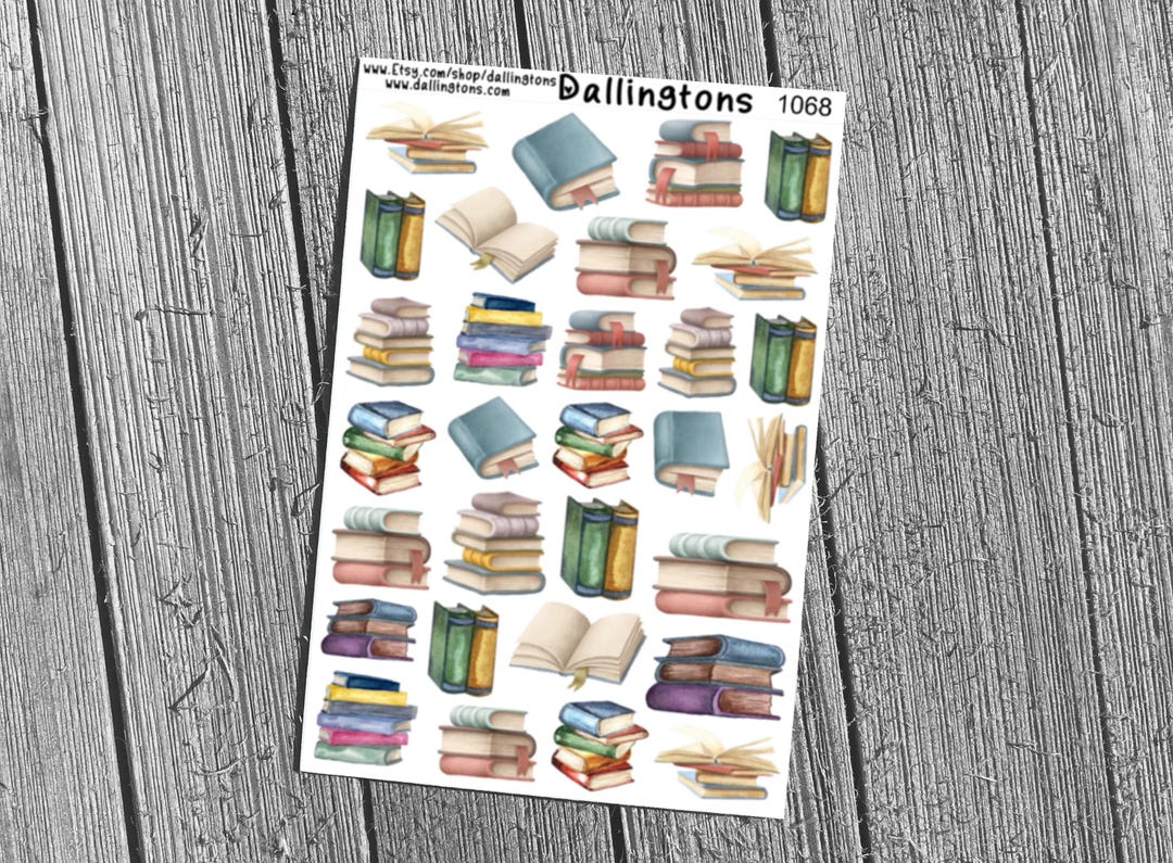 Books (#1068) - Stickers for Books, Scrapbooks, Planners, Cards ...