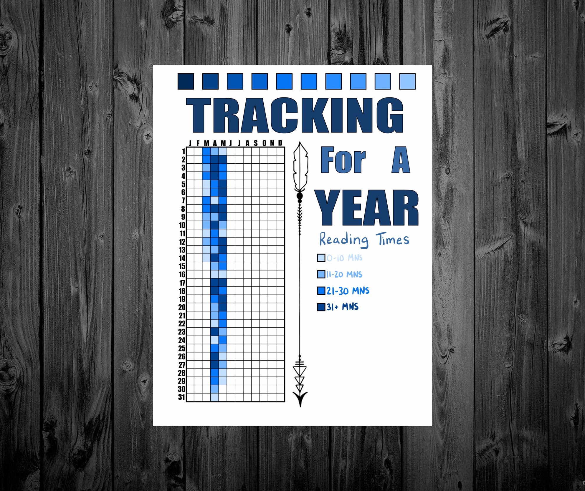 Tracking for a Year A Year in Pixels Printable Printable - Etsy