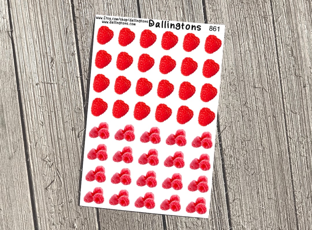 Raspberry Stickers (#861) - Tiny Stickers for Books and Planners - Etsy