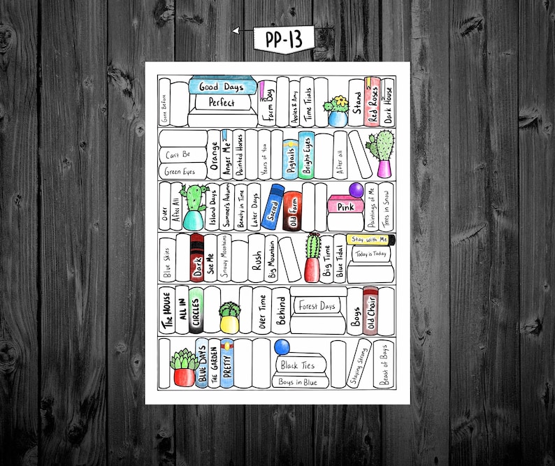 Book Shelf Reading Tracker - Books to Read - Printable Bookshelf ...