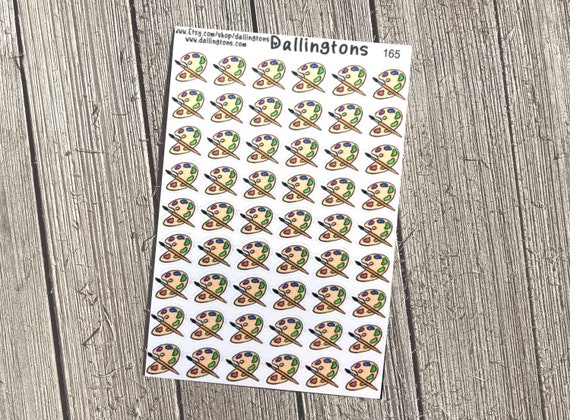 Paint Palette 165 Tiny Stickers for Books and Planners | Etsy