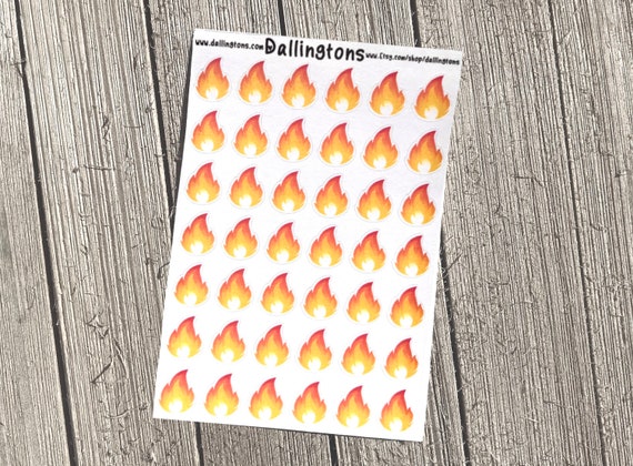 Flames 59 Tiny Stickers for Books and Planners - Etsy